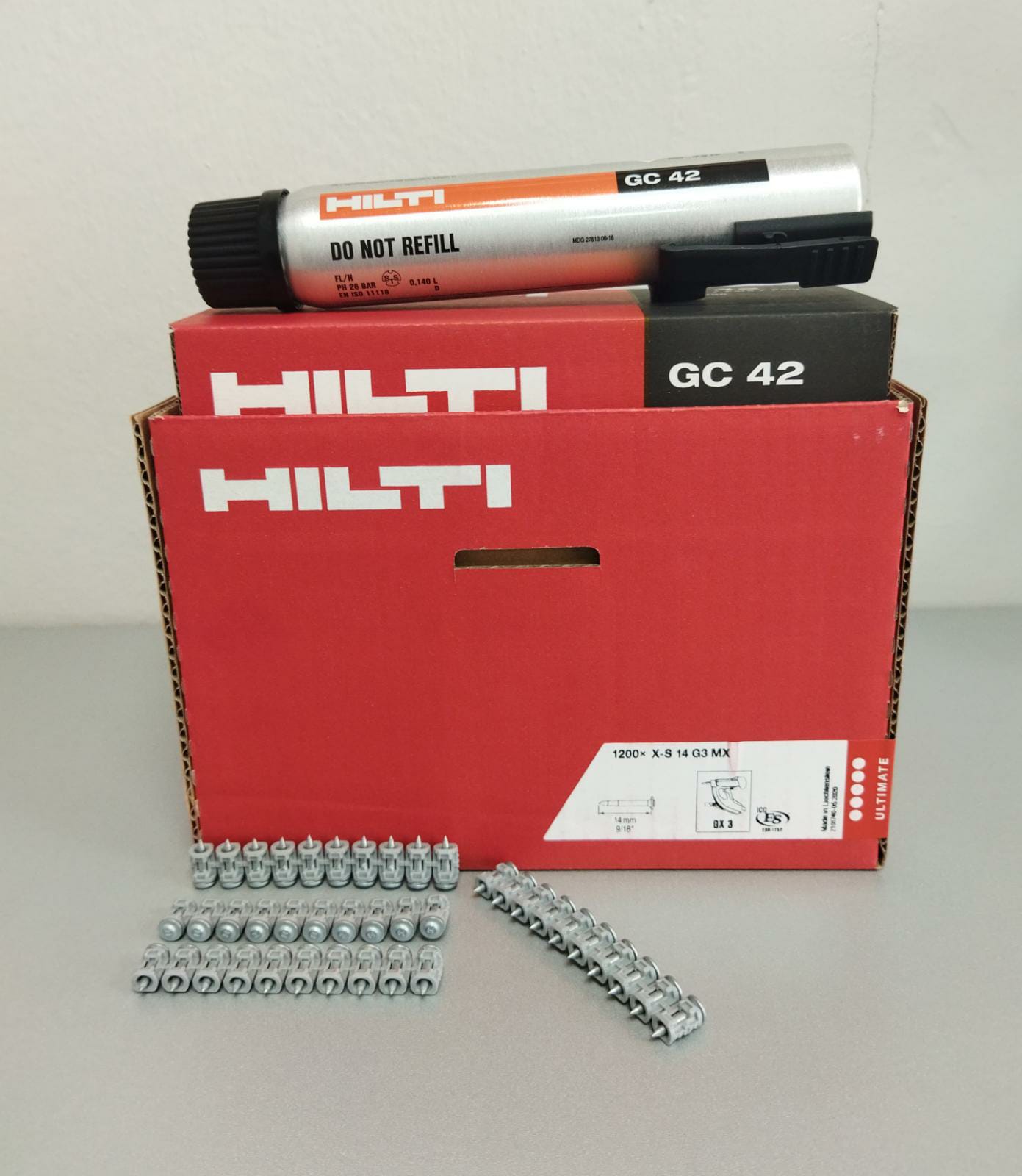 Hilti GX3 Çivi Gaz 14mm Çeliğe Çakım - 1,650 TL