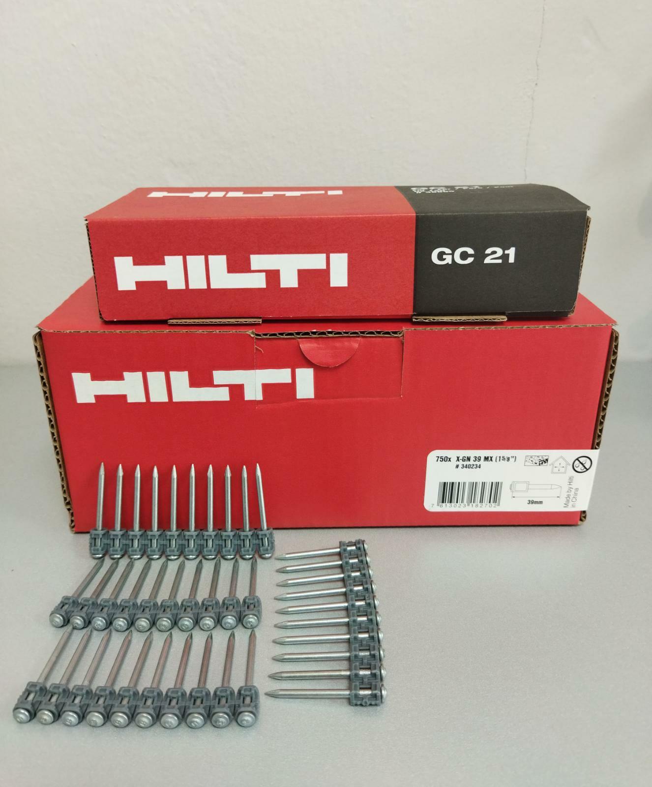 Hilti GX120 Çivi 750 Adet 39 MM + GC21 Gaz - 850 TL